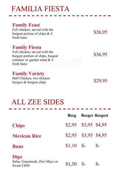 Menu at Mochachos Morley restaurant, Morley