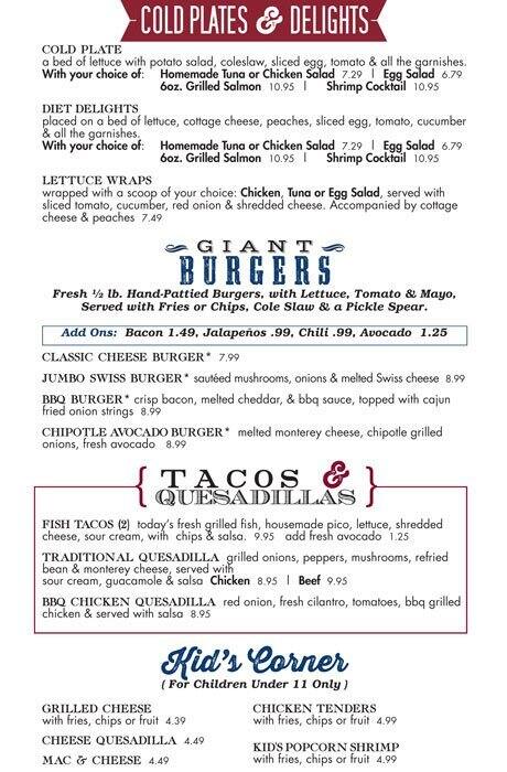 Menu at Hilltop Fish Fare & Steakhouse, Monroe