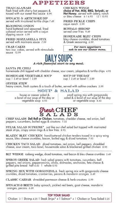 Menu at Hilltop Fish Fare & Steakhouse, Monroe