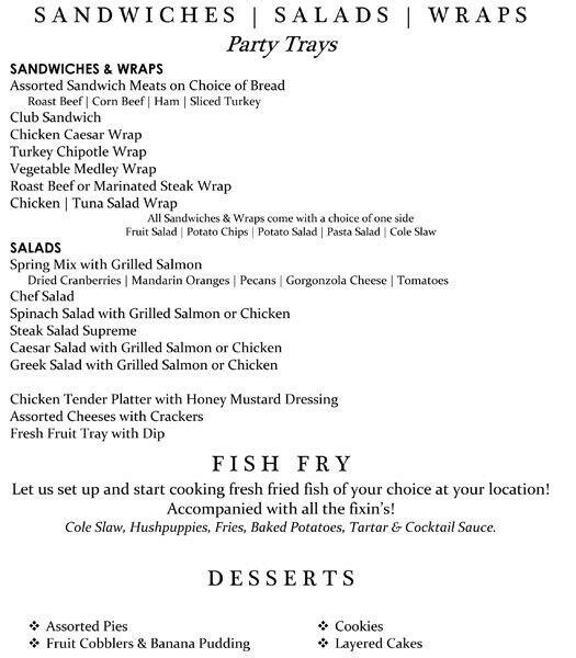 Menu at Hilltop Fish Fare & Steakhouse, Monroe