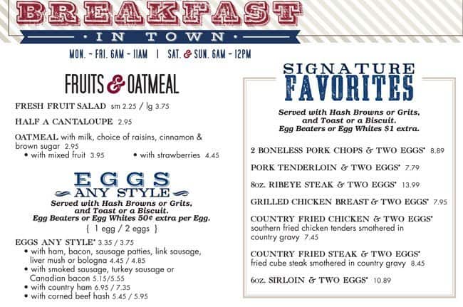 Menu at Hilltop Fish Fare & Steakhouse, Monroe