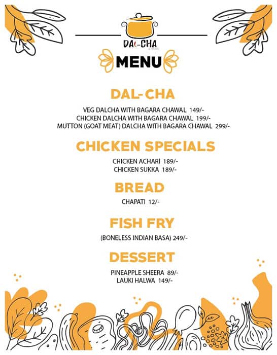 Menu of Dal-Cha & More, Viman Nagar, Pune