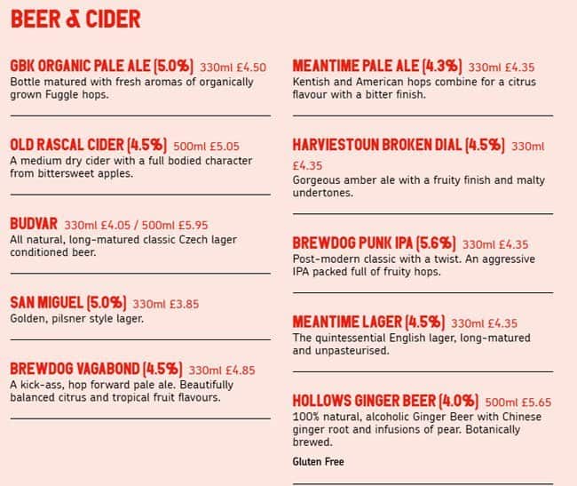 Menu at Gourmet Burger Kitchen restaurant, Birmingham, Burger Burger ...