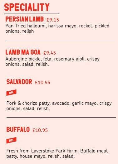 Menu at Gourmet Burger Kitchen restaurant, Birmingham, Burger Burger ...