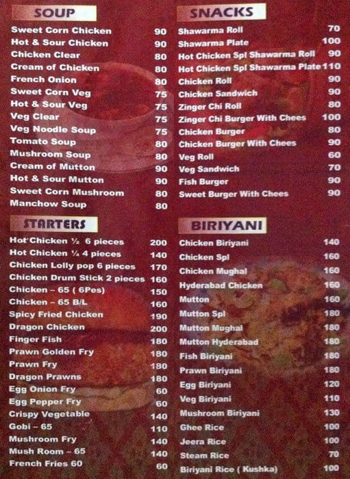Hot Chicken Menu, Menu for Hot Chicken, Saidapet, Chennai - Zomato
