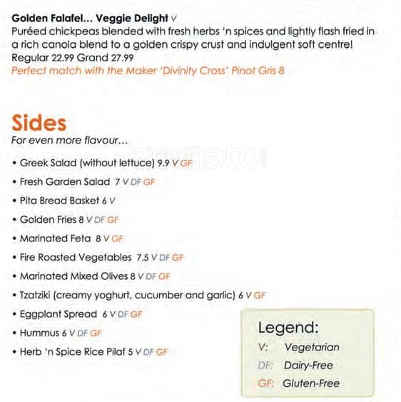 Menu at Costas Taverna Greek Restaurant and Ouzo Bar, Christchurch