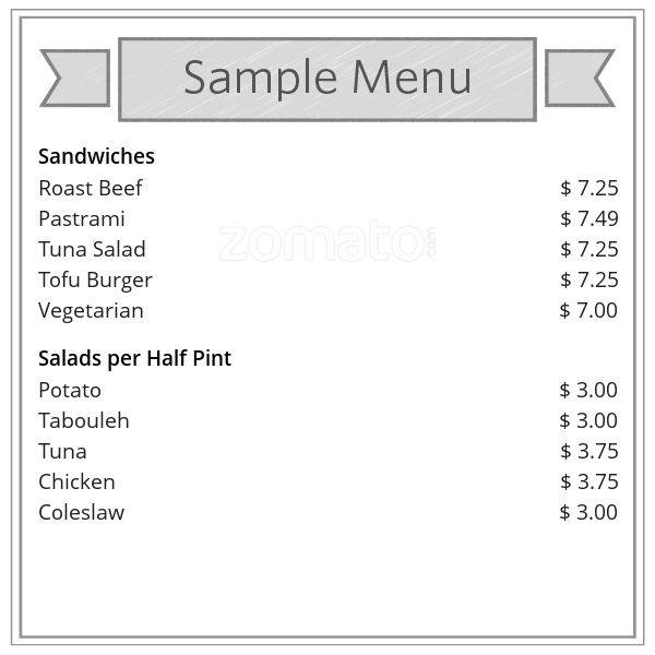 Menu at Lagunitas Groceries & Deli restaurant, Lagunitas