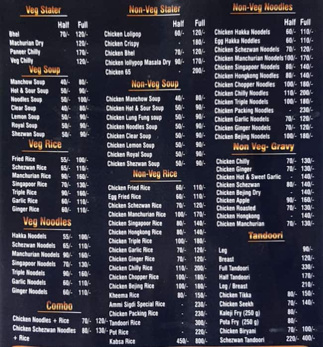 Menu of Ammi's Sigdi, Borivali East, Mumbai Menu of Ammi's Sigdi, Borivali East, Mumbai