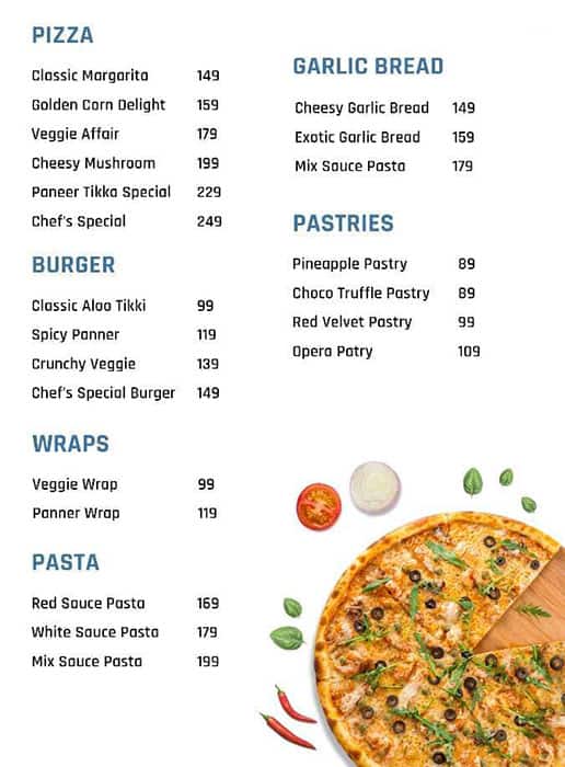 Menu of Pizzeri’s, NIT, Faridabad