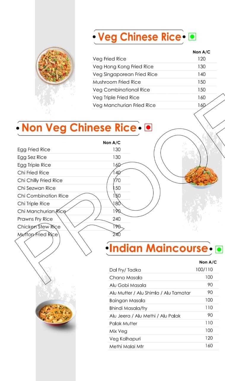 Menu of Hotel Nityanand, Boisar, Mumbai