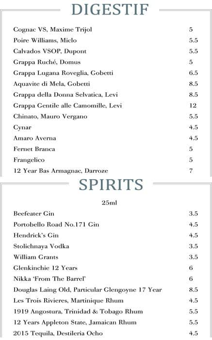 Menu at The Remedy Wine Bar Shop & Kitchen, London