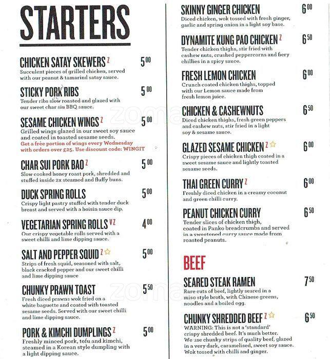Zing Zing Menu, Menu for Zing Zing, Highbury, London - Zomato UK