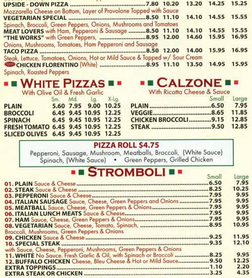 Menu at Verree Express Pizza pizzeria, Philadelphia