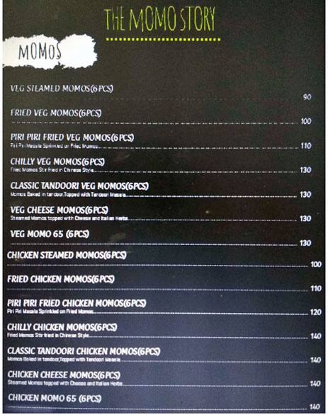 Menu at THE MOMO FACTORY, Pune