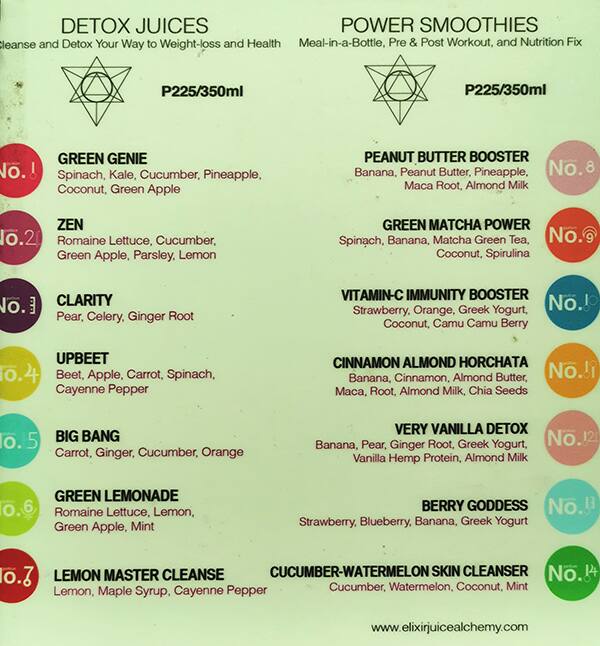 Menu at Chakra Cafe, Taguig