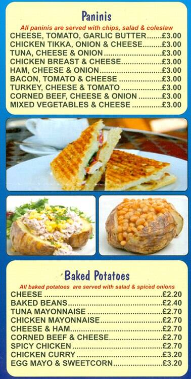 Menu at Rumbling Tum cafe, Glasgow