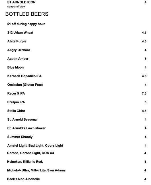 Menu at The Republic Grille - The Woodlands, The Woodlands, W Panther ...