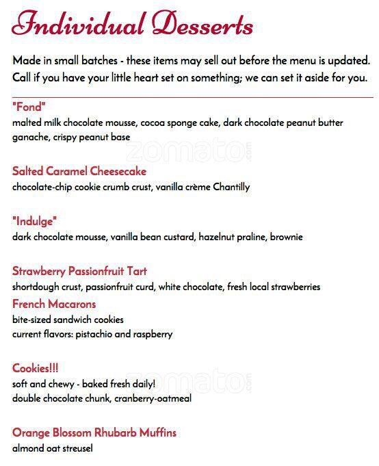 Belle Cakery Menu, Menu for Belle Cakery, Passyunk Square, Philadelphia ...