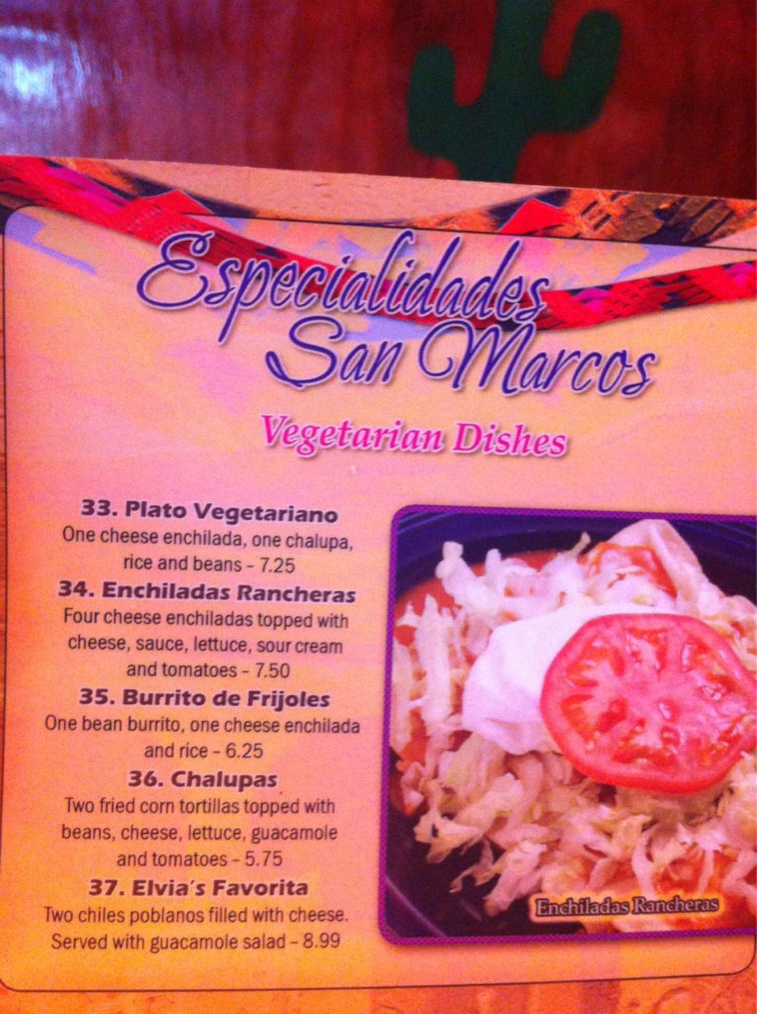 Menu at San Marcos Mexican Grill restaurant, Marianna, Westside Plaza