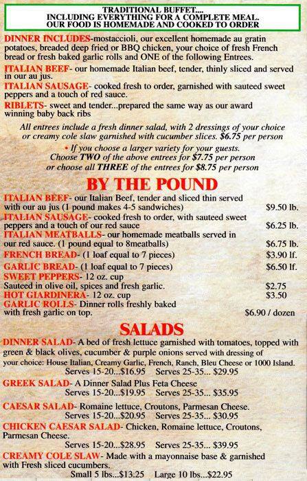 Menu at Mug's Pizza and Ribs of Melrose Park pizzeria, Melrose Park ...