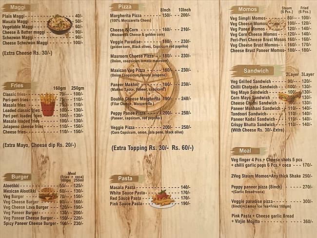 Menu of Caffeine House, Dahisar East, Mumbai