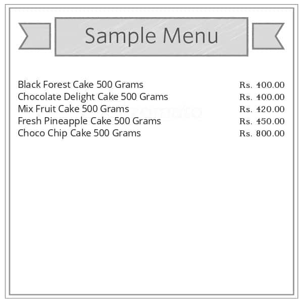 Menu of Cakes Inn, Manish Nagar, Nagpur
