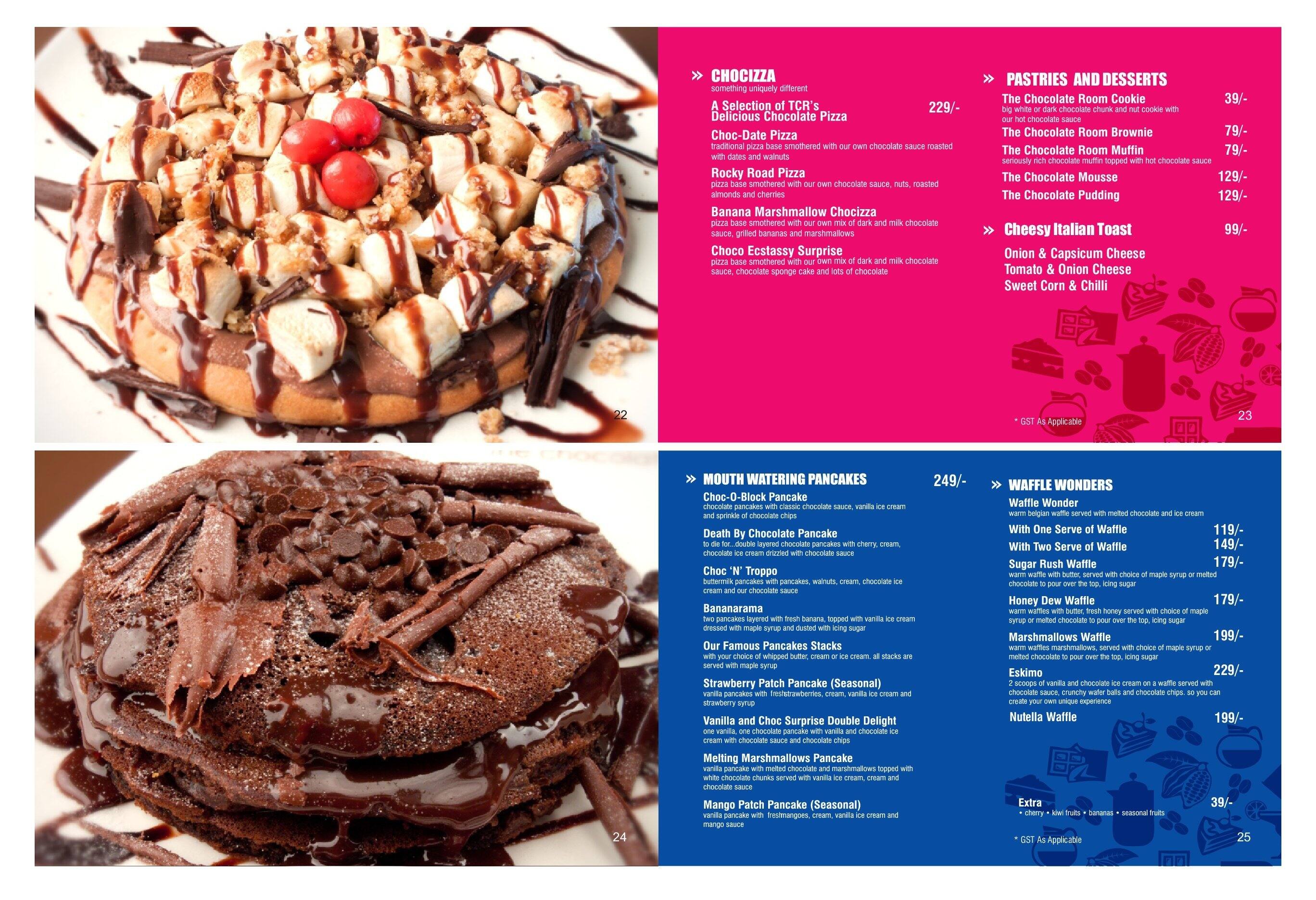 Menu at The Chocolate Room, Mumbai, Shop No.13