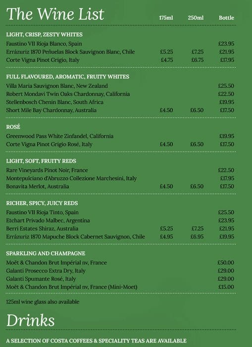 Menu at Leonardo Hotel London Croydon - Formerly Jurys Inn restaurant ...