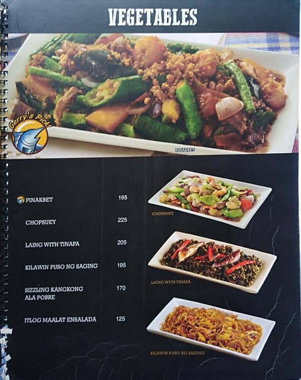 Menu at Gerry's Grill - Ayala Trinoma restaurant, Quezon City, North ...