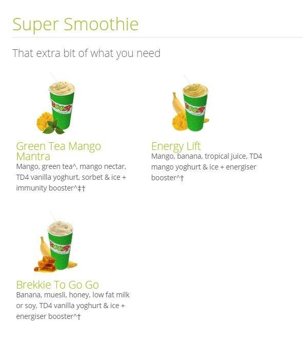 Menu at Boost Juice pub & bar, Kilkenny, 470 Torrens Rd