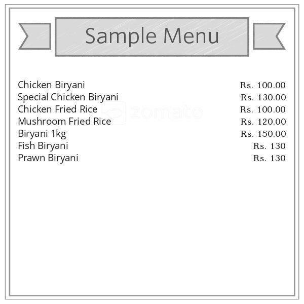 Menu of Big Box Foods, Ambattur, Chennai