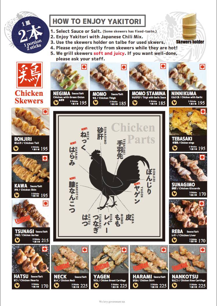 Menu of Kuuraku, Golf Course Road, Gurgaon