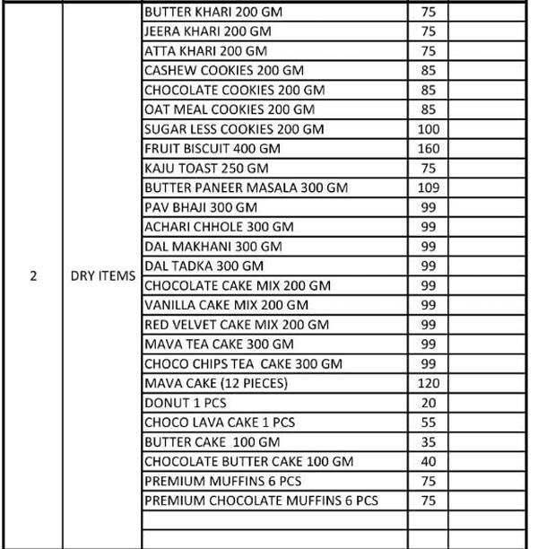 Menu at Mr. Puff, Vadodara, Cross Road Complex