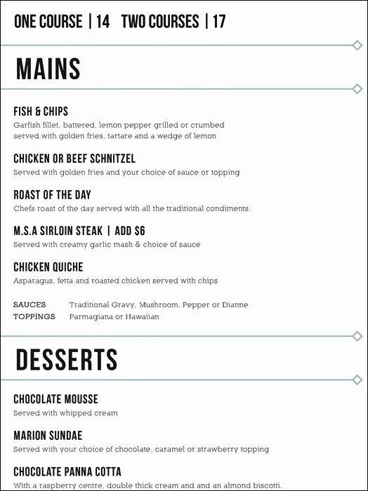 Menu at The Shed Marion pub & bar, Mitchell Park