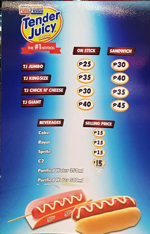 Hot Dog On A Stick Menu