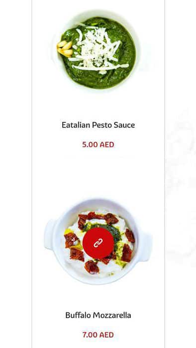 Menu of Eatalian Pizza Restaurant, Al Wahda, Abu Dhabi
