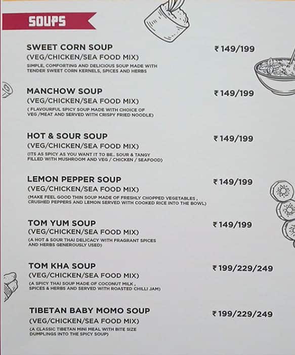 Menu of Mama Panda, Madhapur, Hyderabad