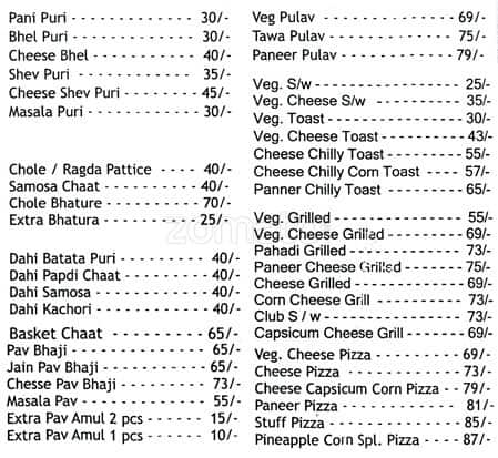 Menu at Little Bite, Mumbai, R-Mall
