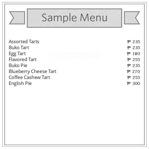 Menu at Loumars Cafe, Tagaytay