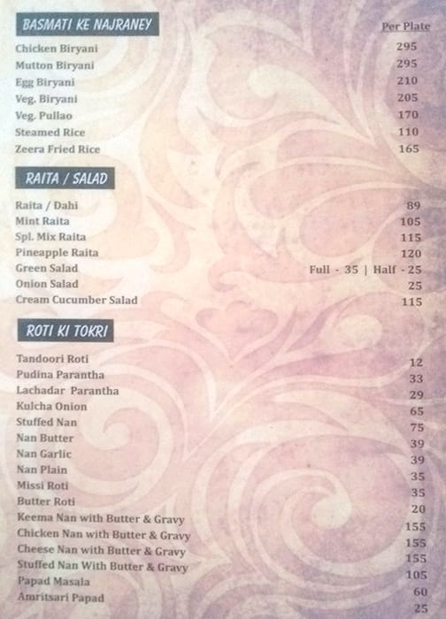 Menu at Novelty Restaurant, Chandigarh, Shop no. 4285