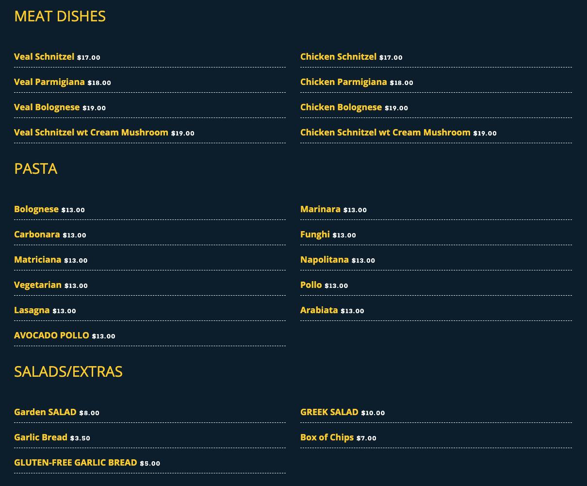Menu at Greenbrook Dial-A-Pizza pizzeria, Epping