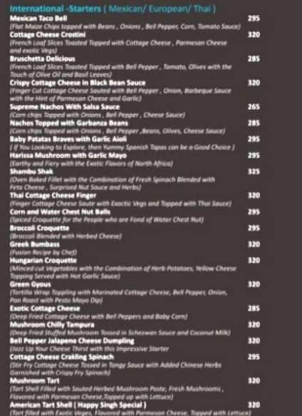 Menu at Happy Singh Restaurant Banquet Catering, Ahmedabad