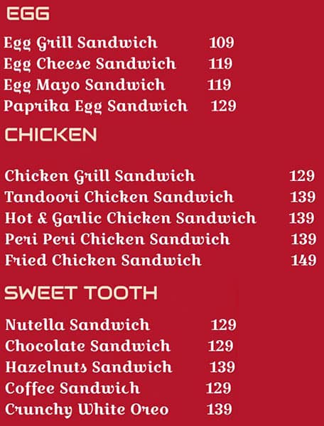 Menu at Grill Box, Hyderabad, Aruno Dayal Colony