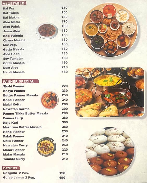 Menu of Mahadev Dhaba, Vaishali Nagar, Jaipur