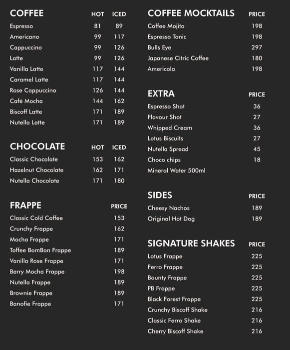 Menu of We Wake Kaffee, Panch Pakhadi, Thane West, Thane