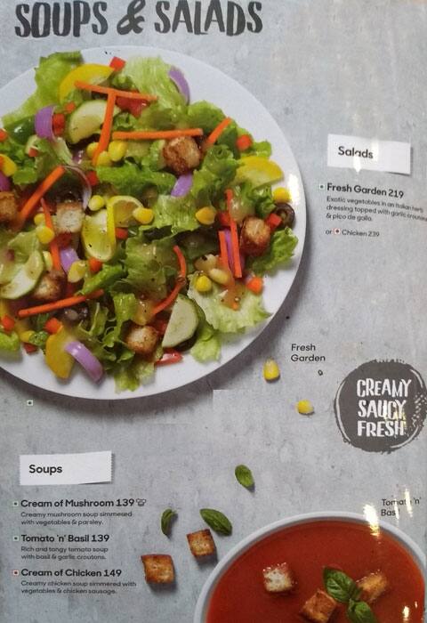 Menu of Pizza Hut, Christian Basti, Guwahati