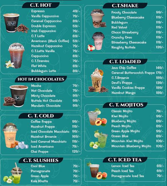 Menu of Coffee Toffee, Baner, Pune