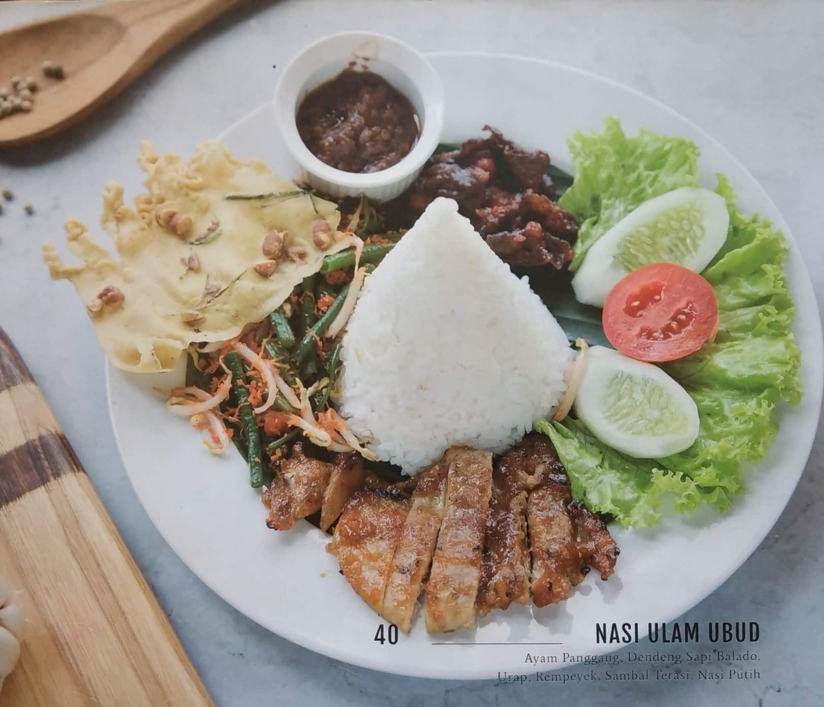 Menu at Little Ubud restaurant, Jakarta, Green Ville