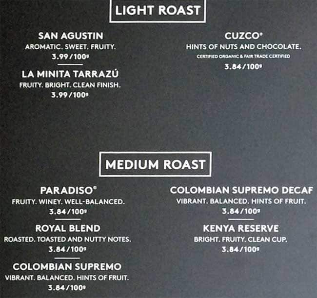 Menu au Second Cup Coffee Co. featuring Pinkberry Frozen Yogurt café ...