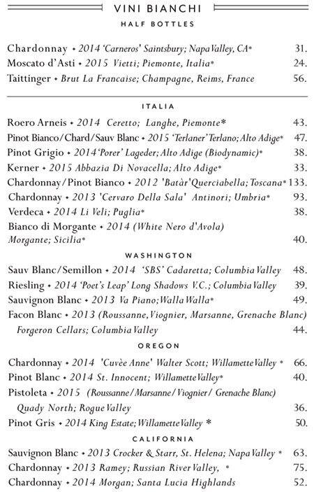 Menu at The Pink Door pub & bar, Seattle